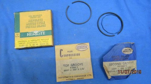 NOS Hepolite Piston Rings Villiers 49 On +020 197/173cc Mark 6E/7/8/9 ...