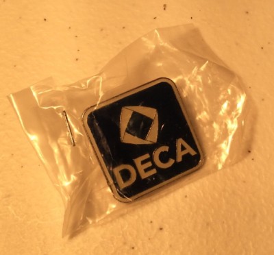 DECA Logo Lapel Pin Blue Square | eBay
