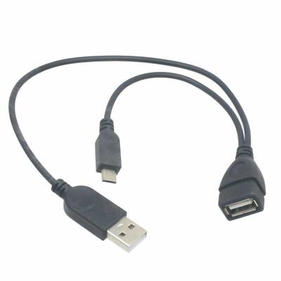 2pcs OTG Y 1F2M 6‘’ cable USB female to USB Micro male connector for ...