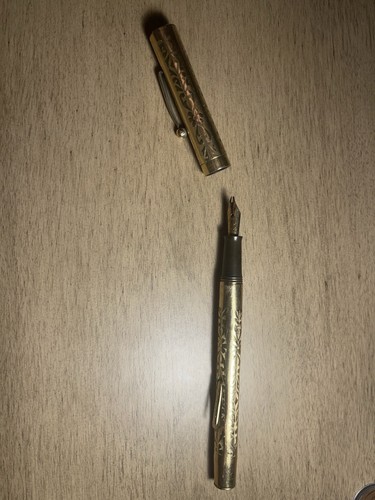 **14k GOLD PEN** 14k Gold Eclipse Fountain Pen BROKEN NIB Good ...