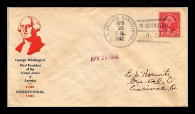 DR JIM STAMPS US COVER FRIGATE CONSTITUTION NAVAL CANCEL WASHINGTON ...