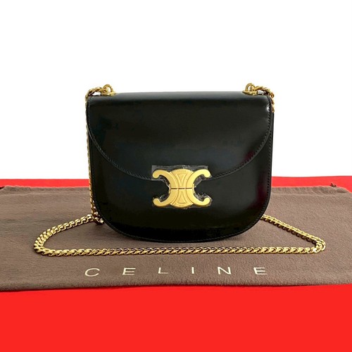 CELINE Teen Chain Busas Schultertasche Leder schwarz 11060 | eBay.de