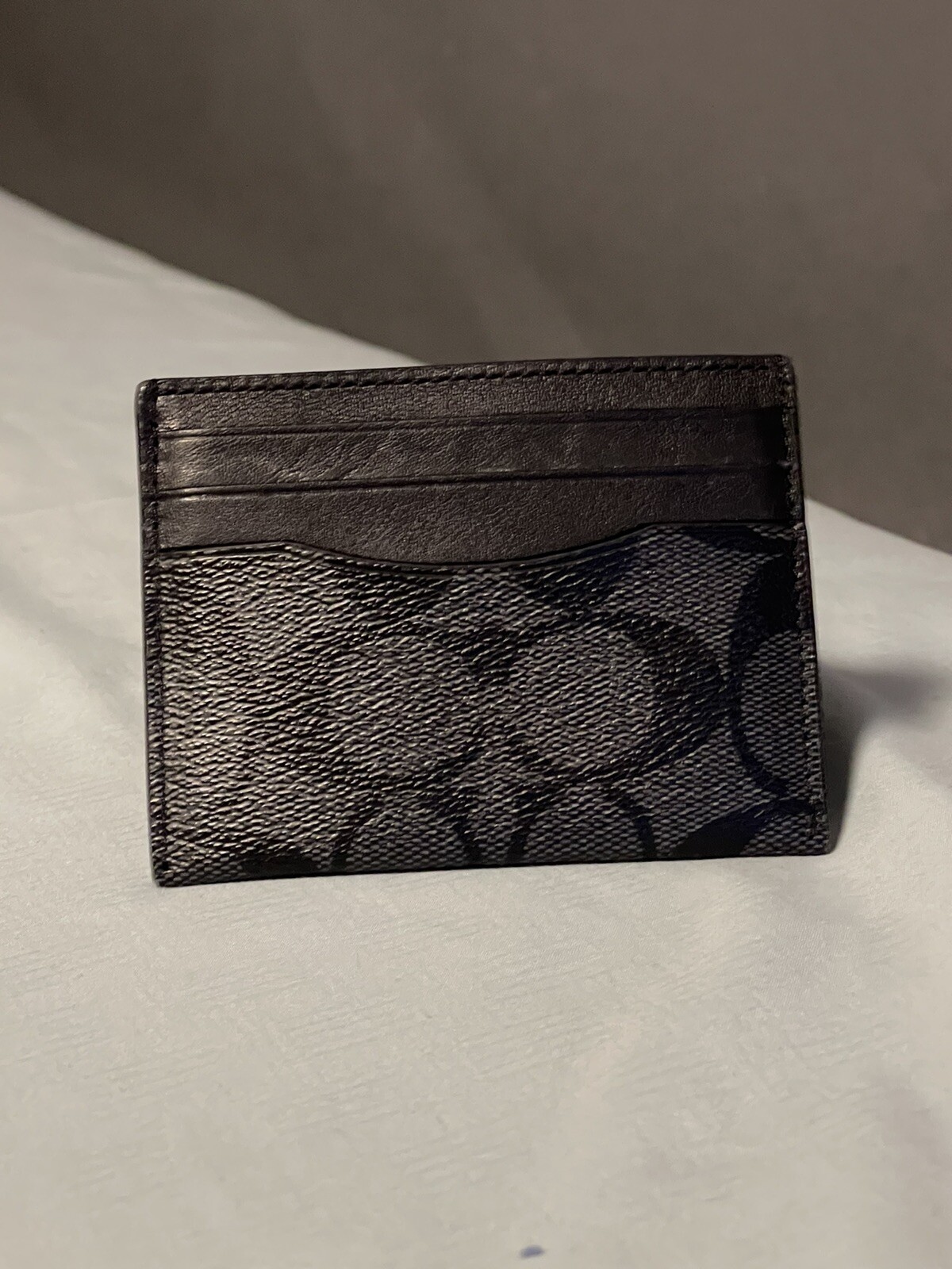 Authentic Coach Signature ID Card Case Men's Wallet B… - Gem