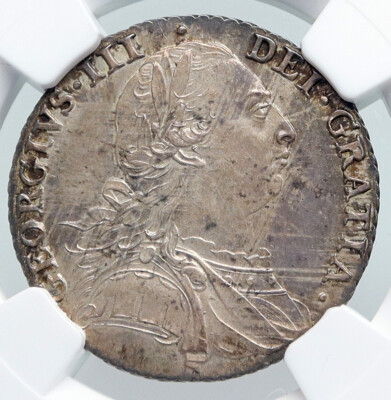 1787 UK Britain United Kingdom KING GEORGE III Silver 1 Shilling NGC ...