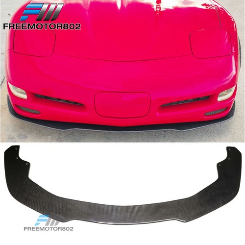 Fits 97-04 Chevy Corvette C5 Carbon Fiber Front Bumper Lip Splitter ...