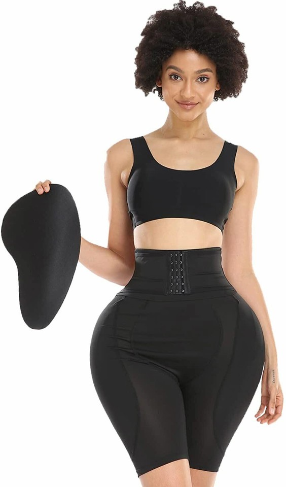 Hip Pads Padded Shapewear Hips Enhancer Women High Waist BBL Shorts ...