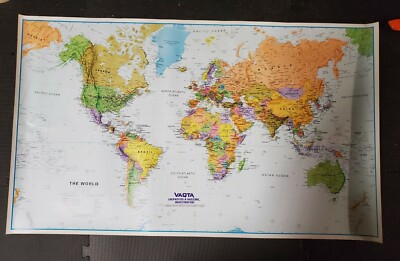 Merck Vaccines promo poster, world map (~24" x 40") | eBay