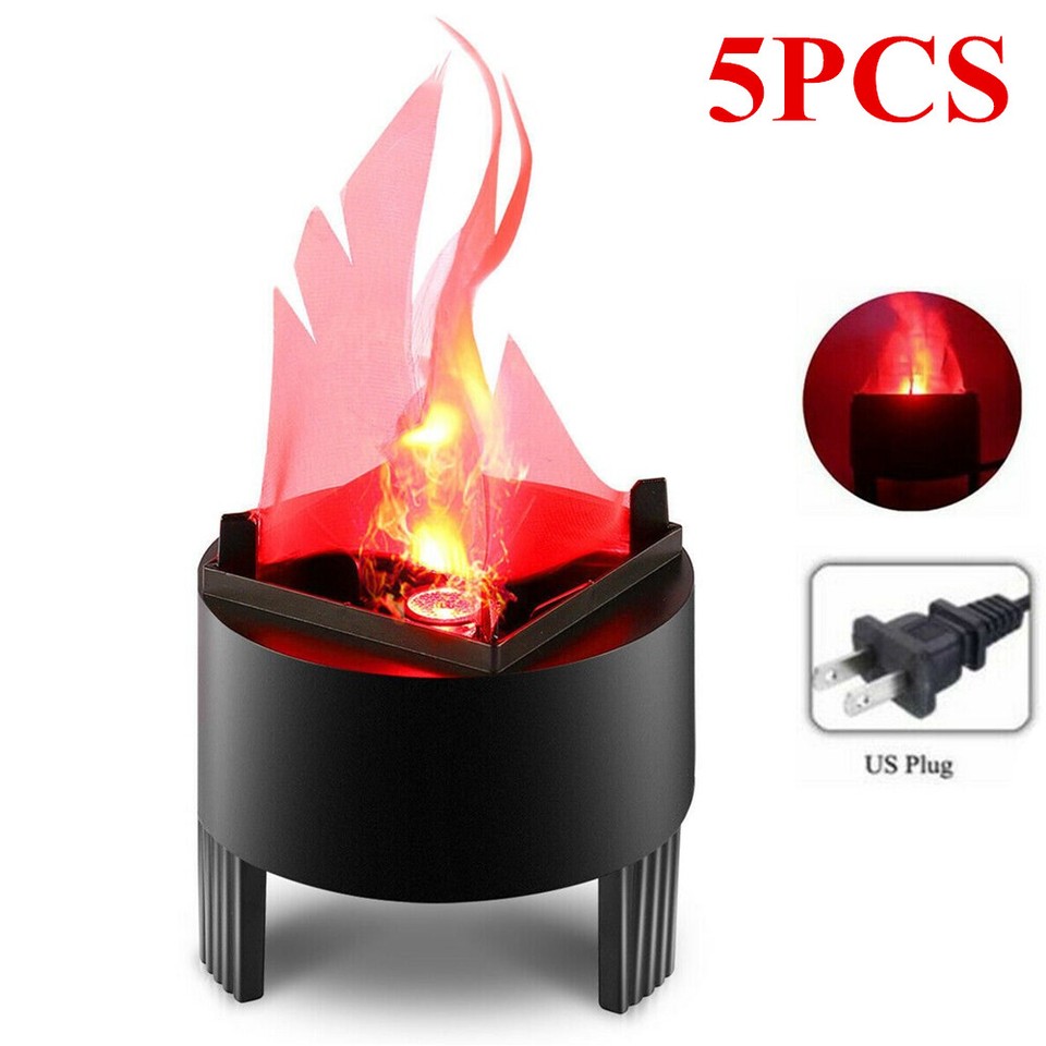 LED Artificial Fire Lamp Fake Flame Effect 3D Fire Campfire Light Xmas ...