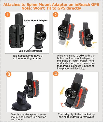 Car Windshield / Bike Bicycle Mount Kit for Garmin inReach Mini/Mini 2 ...