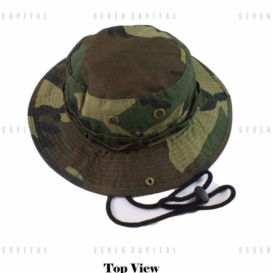 Boonie Bucket Hat Cap 100% Cotton Fishing Military Hunting Safari ...