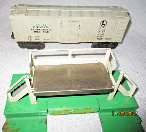NICE VTG Lionel Train Postwar # 3472 OPERATING MILK Car SET WITH ...