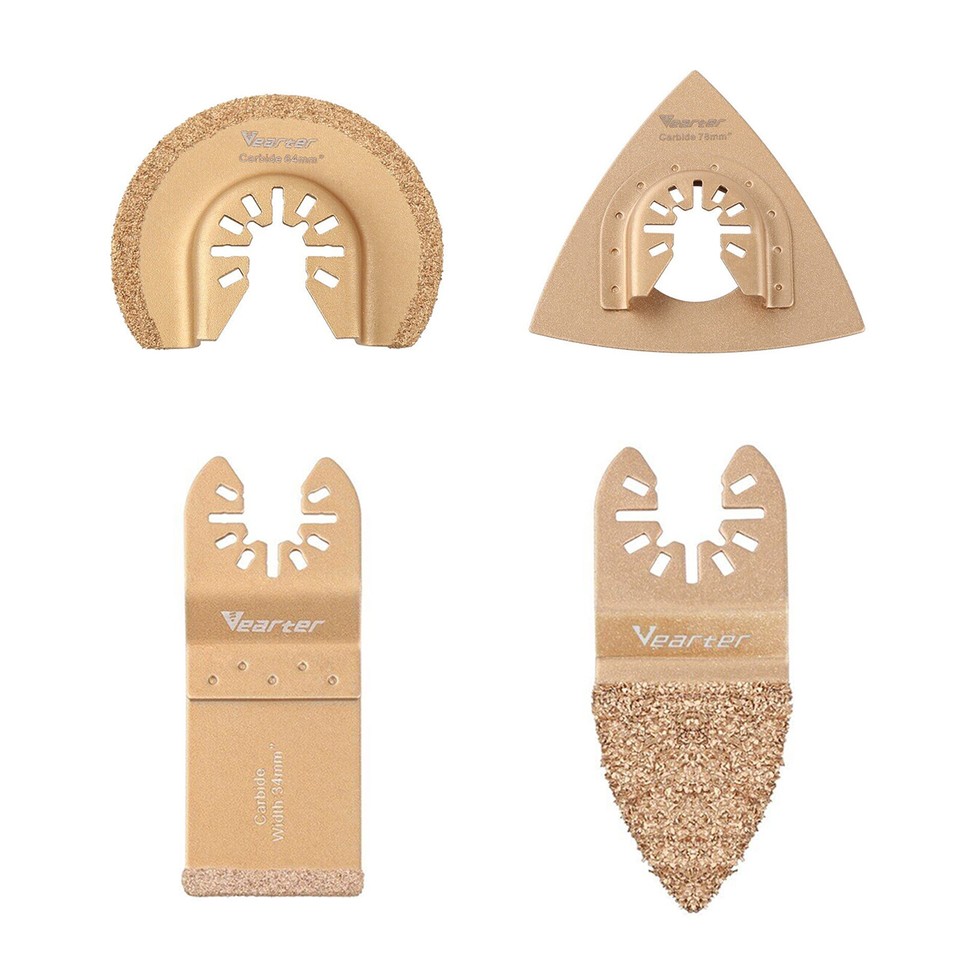 4PCS Universal Carbide Grit Oscillating Multitool Saw Blade Grout ...