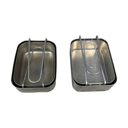 2x Dutch Army 2-Piece Aluminium Mess Tin Set Genuine Military Surplus ...