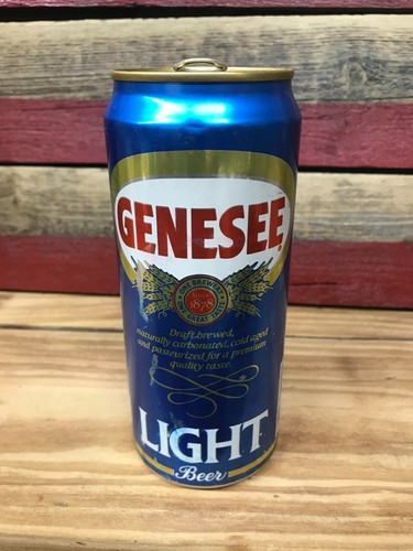 Genesee Light Beer Can 16oz Stay On Tab Top Opened Gold Top Blue | eBay ...
