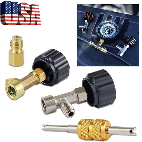 R134A Can Tap,Self-Sealing& Puncture Style AC Freon Tank Adapter Valve ...