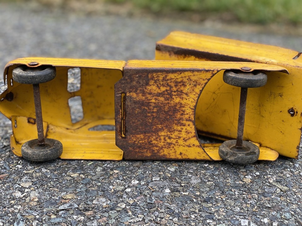 Vintage Buddy L Shell Gas Delivery Dump Bed Steel Truck with Chain ...