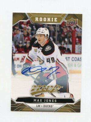 19/20 UPPER DECK MVP ROOKIE RC AUTOGRAPH AUTO #236 MAX JONES DUCKS ...