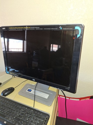 HP W2408h 24" Widescreen LCD Monitor With Stand/ And cables included | eBay
