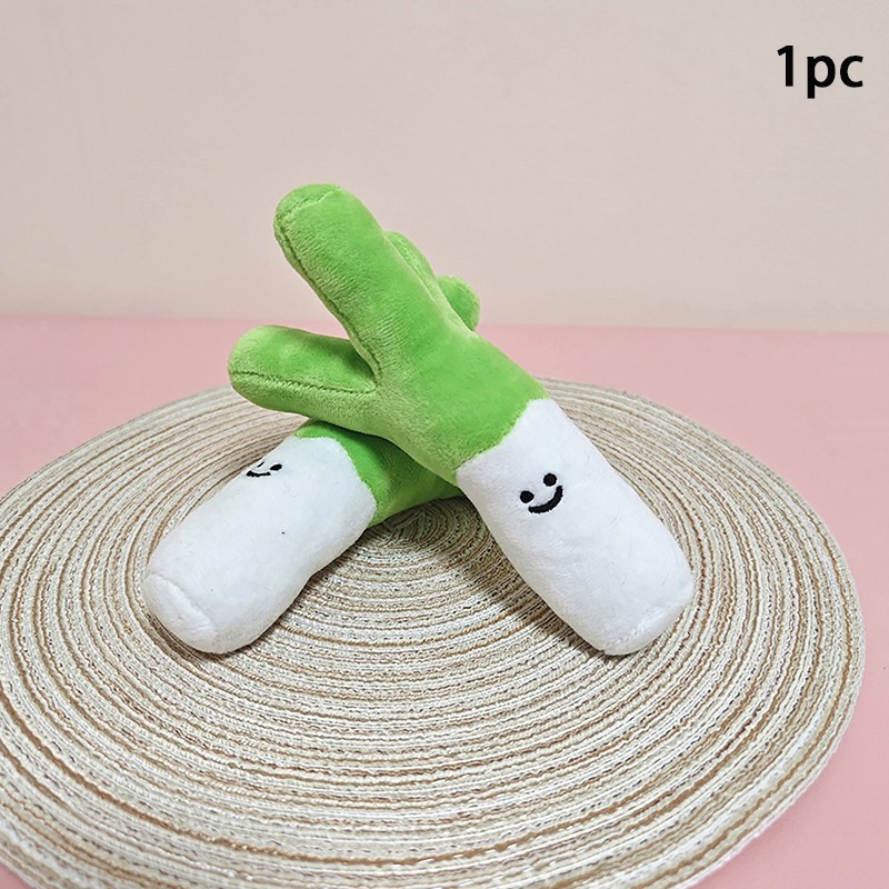 Green Onions Plush Toy Cartoon Scallion Garlic Vegetable Pendant Doll ...