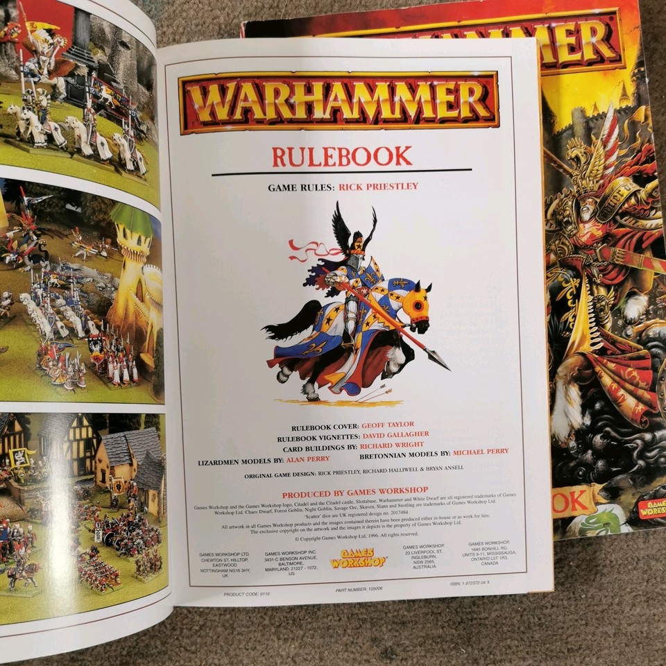 Warhammer Armies Fantasy Battles Rule Book + Battle Book 1996 | eBay