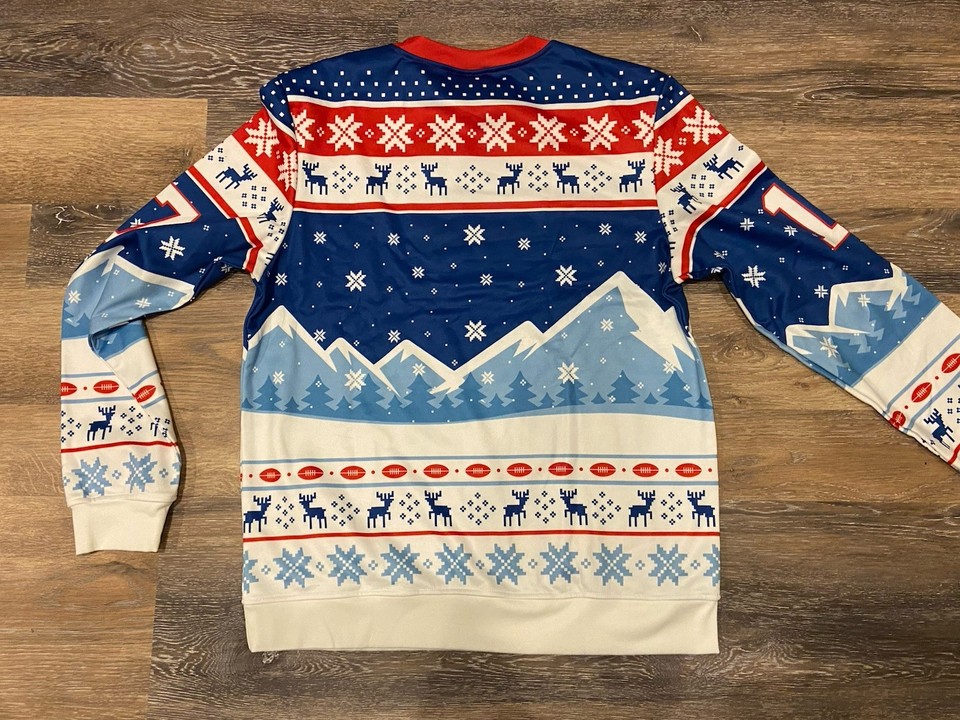 Josh Allen Buffalo Bills “Ugly Sweater” Crewneck Size XL | eBay