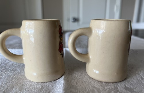Vintage Mini Stoneware Ceramic Mug Shot Glass Bitburg Garmisch ...