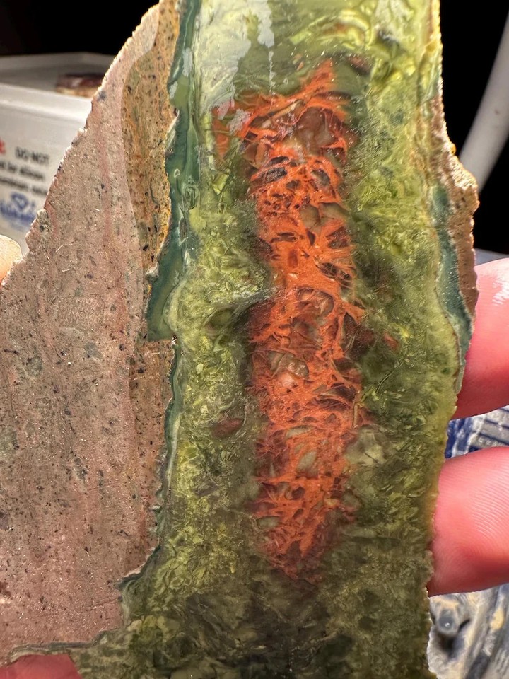 MORRISONITE JASPER rare Reds and Greens unusual for locality Rough Slab ...