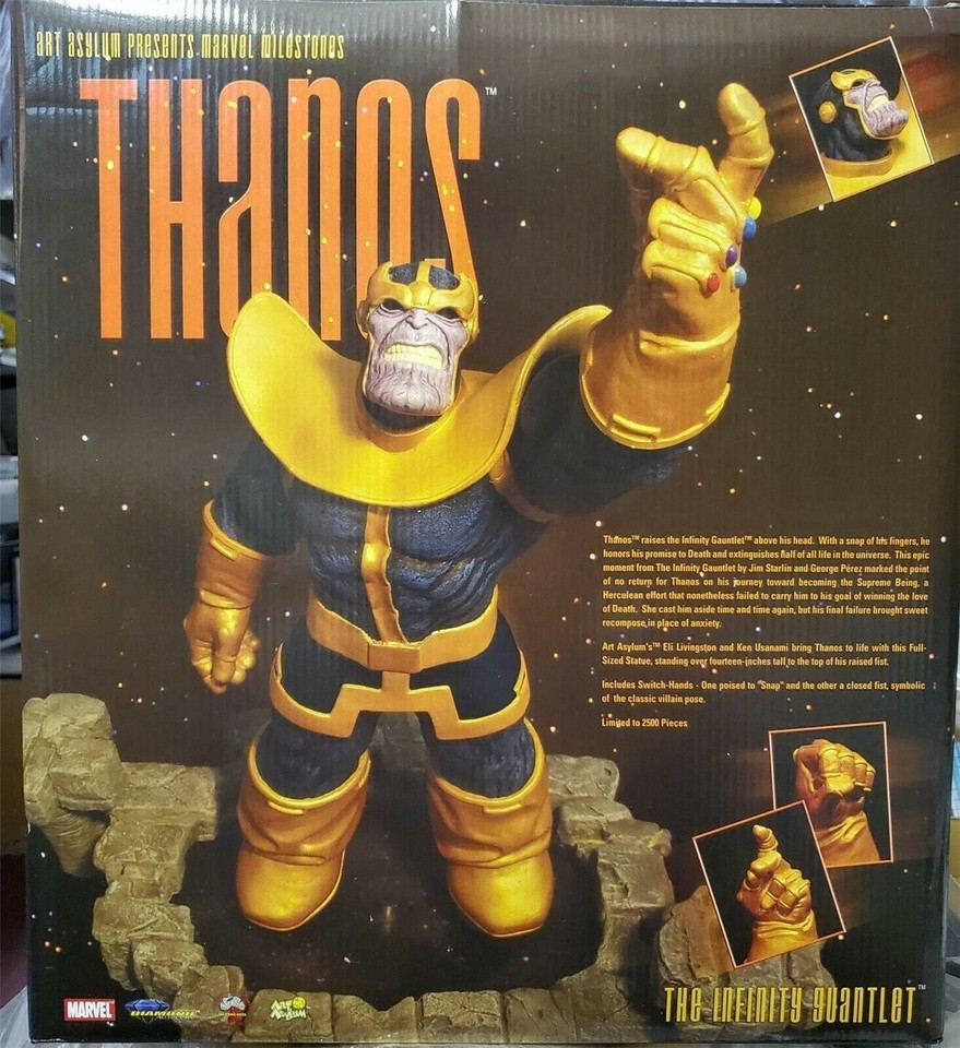 DIAMOND Select Full Size THANOS Statue 158/2500 Art Asylum Marvel ...