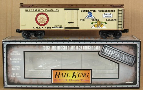 MTH Railking 30-8618 Chicago Macaroni Wood-Side Reefer Car DIE-CAST O ...