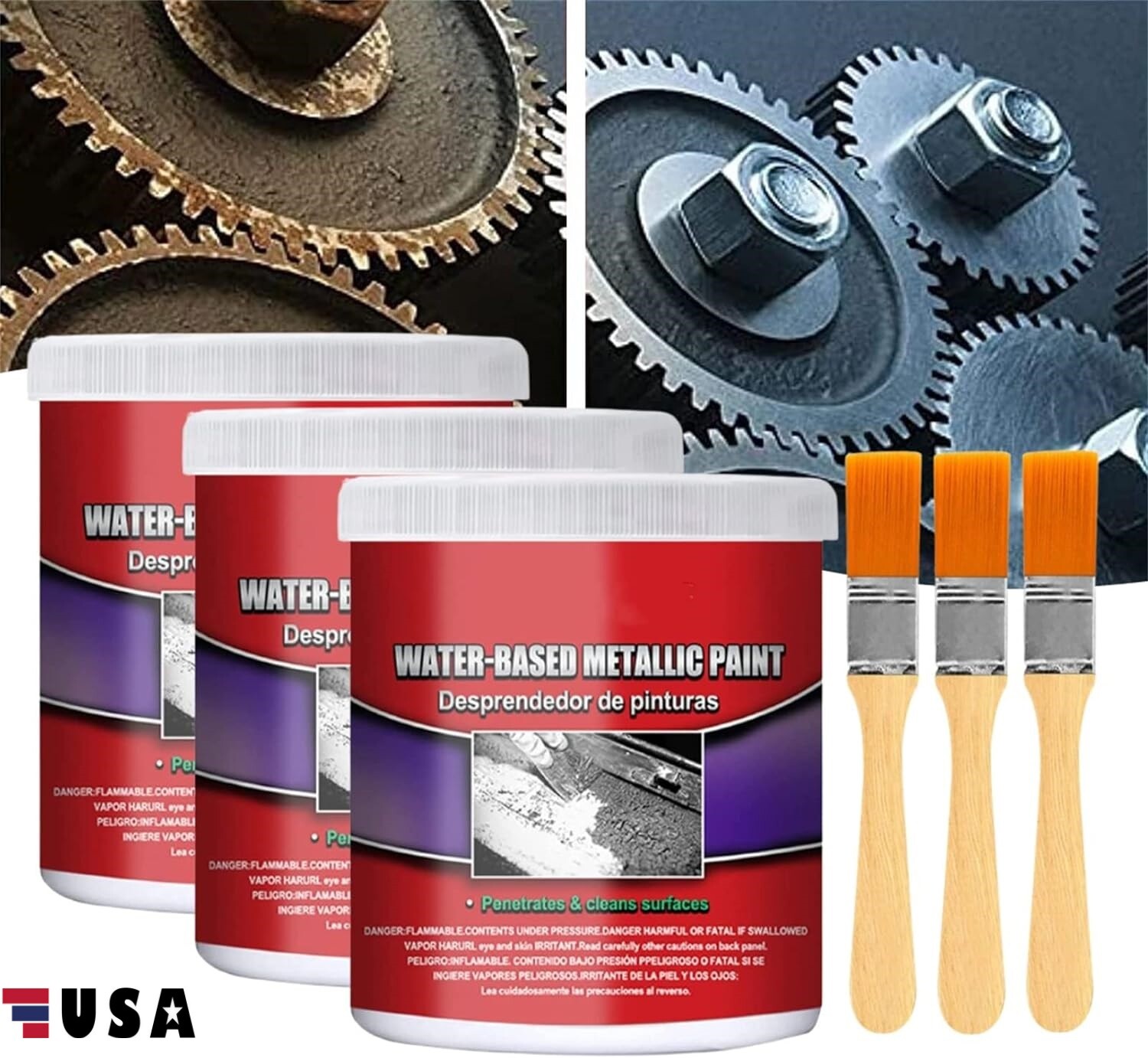 3Pcs Anti-Rust Chassis Rust Converter Remover Water-Based Primer for ...