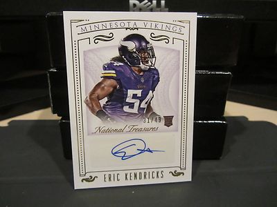 National Treasures Rookie Parallel Autograph Vikings Eric Kendricks 31/ ...