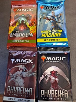 Lot of 4 Magic The Gathering MTG Sealed Packs New Draft and Set ...
