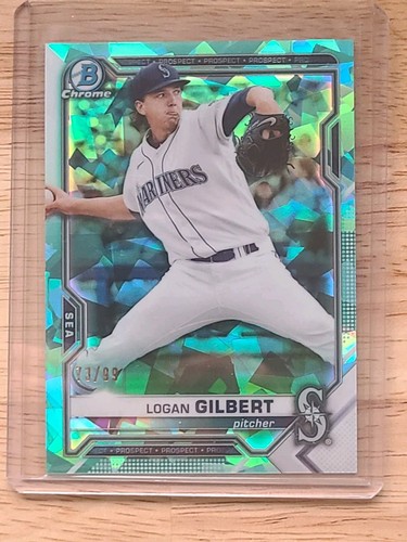 2021 Bowman Chrome Logan Gilbert Turquoise Sapphire Refractor RC /99 | eBay