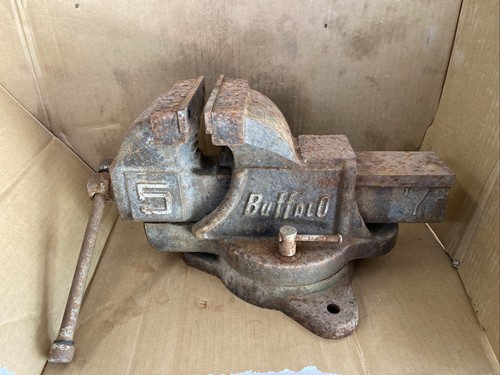 Buffalo Vise 5” Machinist With Locking Swivel Base Good Used Needs Love ...