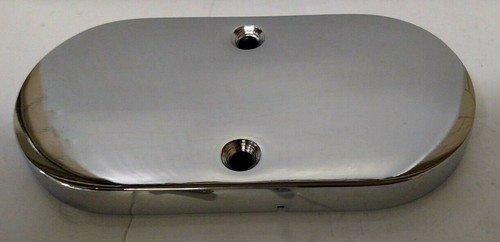 CHROME Smooth Flat Top Master Cylinder Cover + Gasket street rod lid ...