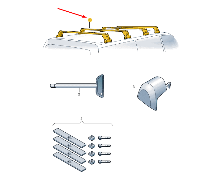 Genuine Roof Bars VW Volkswagen TRANSPORTER T5 MULTIVAN Rack 7h0 071 ...