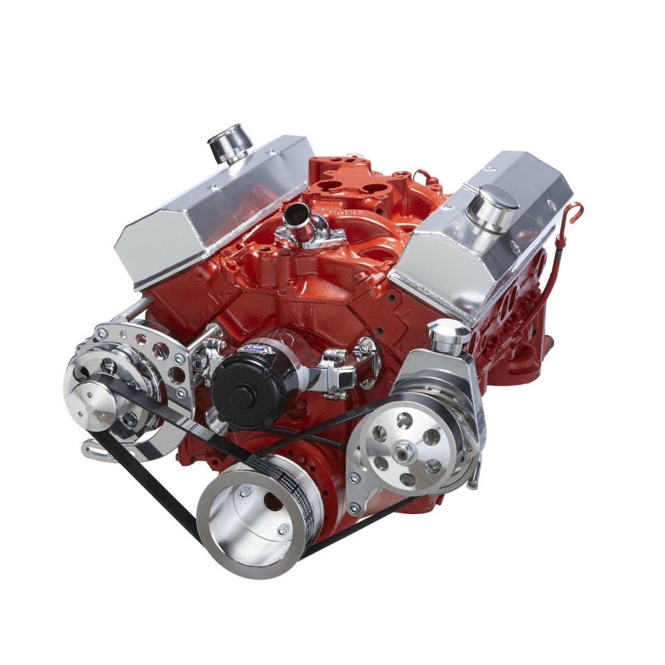 Chevy Small Block Serpentine Conversion Kit SBC 283 302 305 350 400 EWP ...