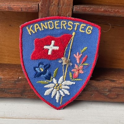 Vintage KANDERSTEG Patch Skiing Bern Switzerland Souvenir Sew On Badge ...