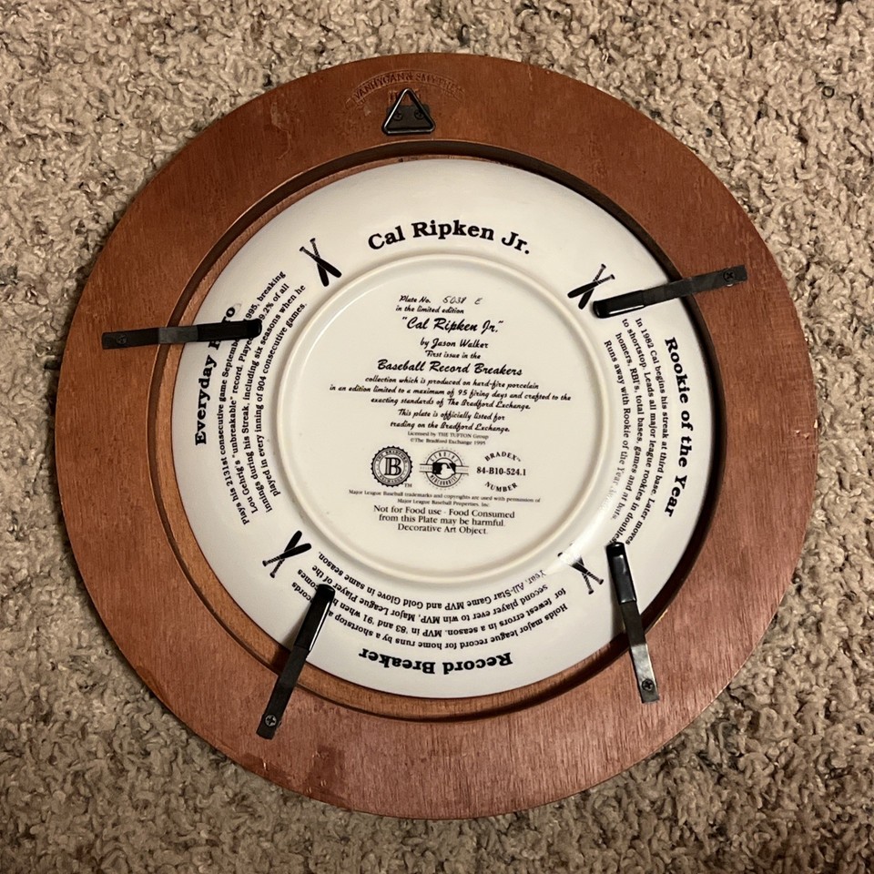 1995 Bradford Exchange Cal Ripken Jr. Record Breakers Plate | eBay