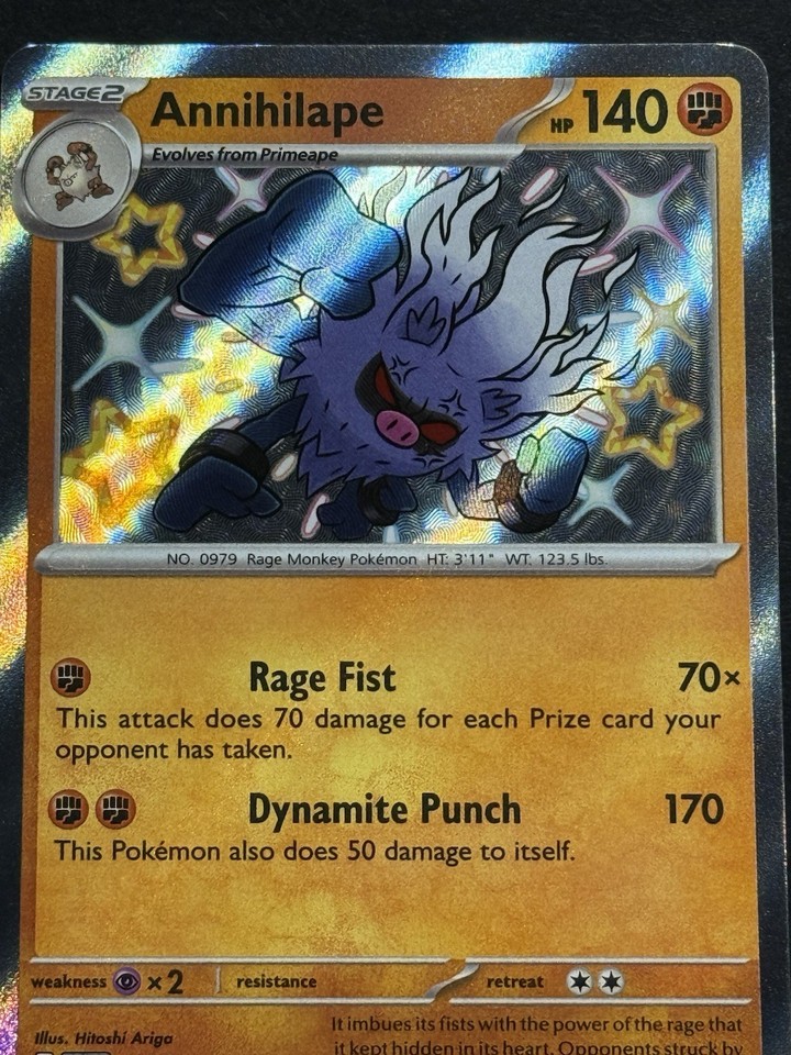 Annihilape Holo Shiny Rare Pokémon TCG Card Paldean Fates 171/091 NM | eBay