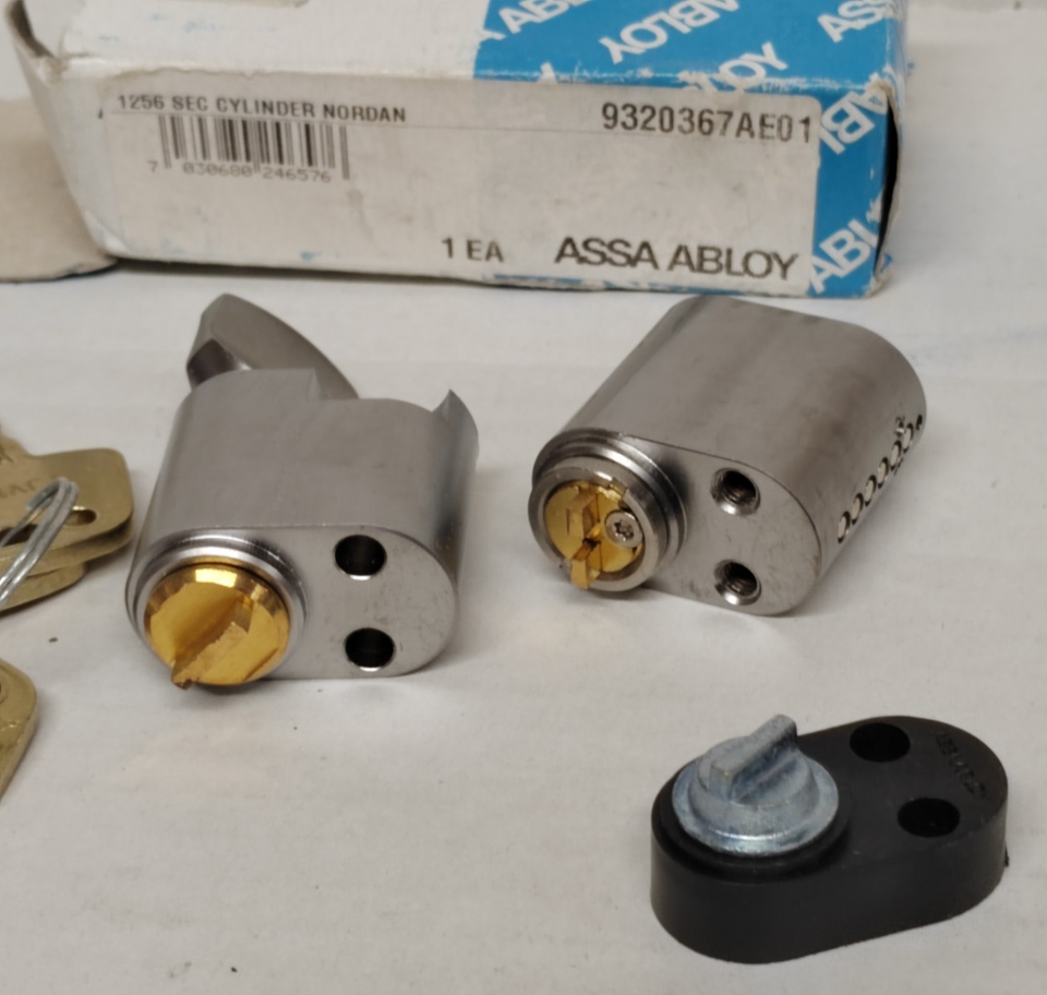 assa abloy 1256 esc cylinder nordan trioving 6 lever axle lock #0725 ...