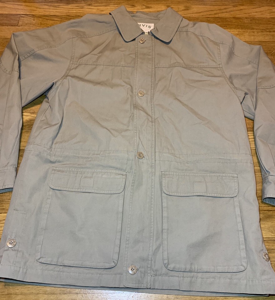 Orvis Trench coat Jacket Mid Length Khaki 70534 medium Excellent! | eBay