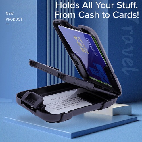 Slim Mint Wallet Ultra-Thin RFID-Blocking ID Theft Protection Aluminum ...