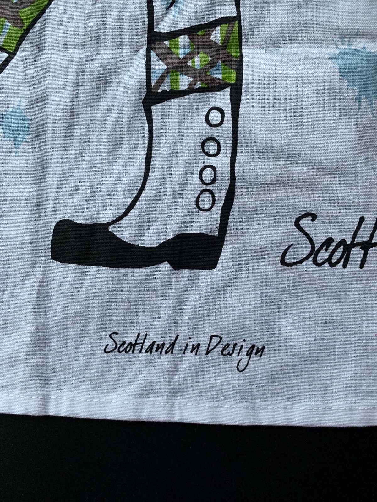 Scott Inness Scottish Piper Tea Towel 100% Cotton Scotland Bagpipes ...