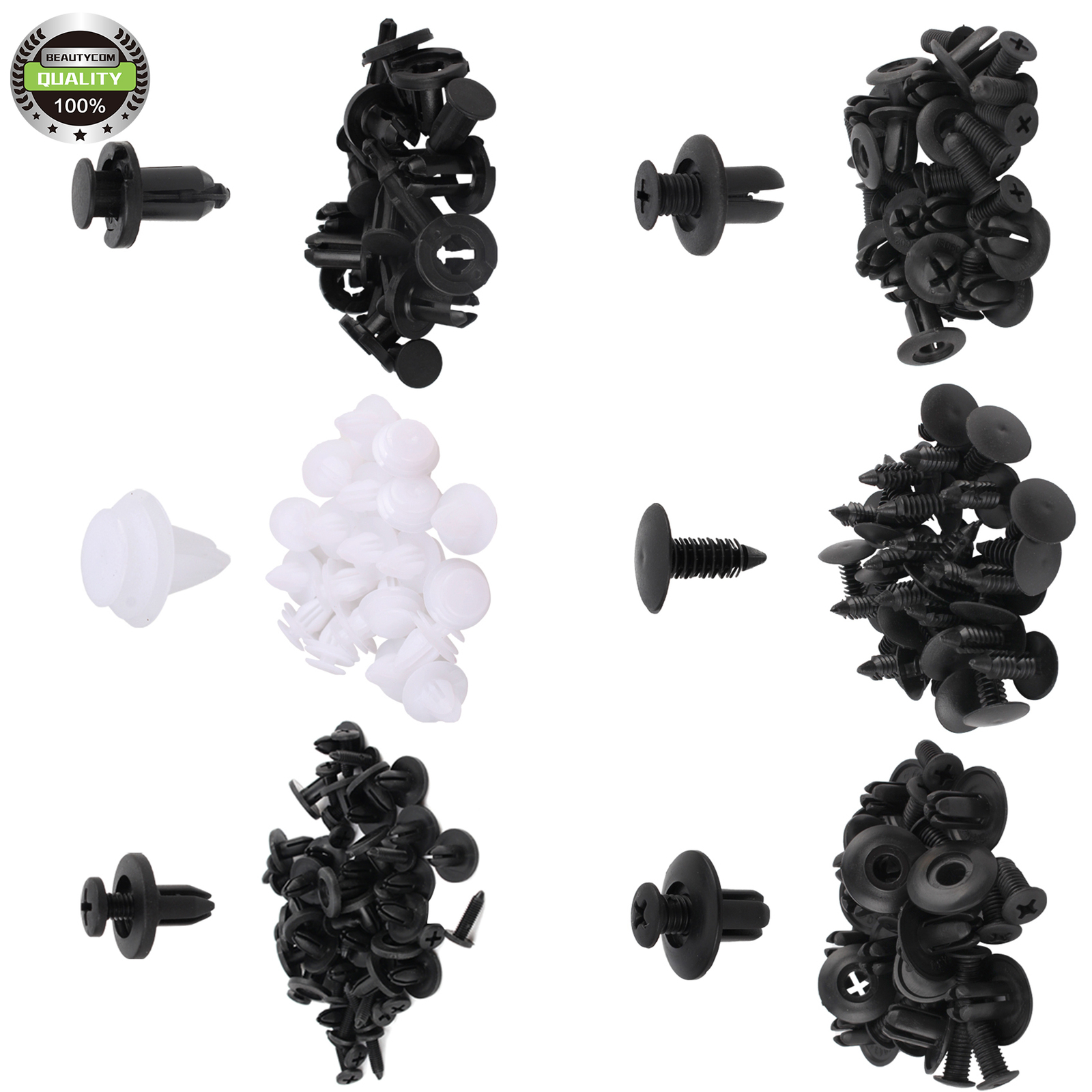 100x Nylon Rivet Fender Bumper Push Pin Trim Clip B16 B18 B18C B20 H22A ...