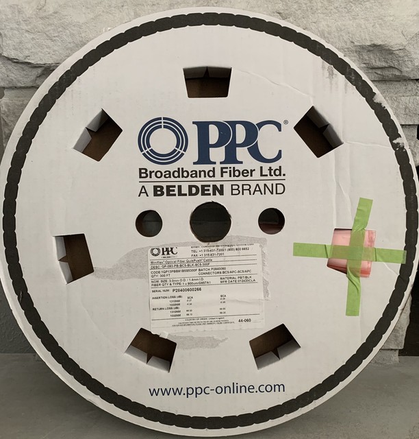 PPC QP-093-PB-BC5-BLK-SC5-300F Miniflex Optical Fiber QuikPush Cable ...