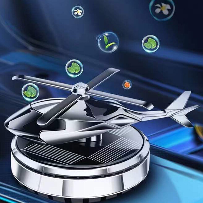 Car Helicopter Air Freshener Solar Power Plane Fragrance Diffuser Ornam ...