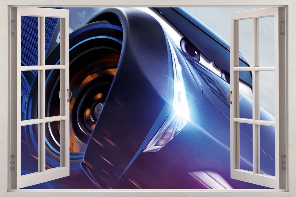 Jackson Storm Cars 3 Disney 3D Window Decal Wall Sticker Mcqueen Home ...