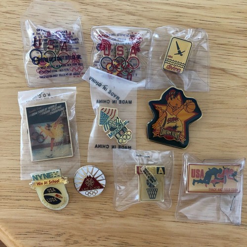 Olympic buttons- Miracle Ear, NYNEX, Dream Team, etc.-10 | eBay