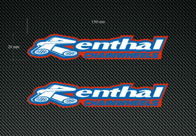 2 x RENTHAL CHAINWHEEL Stickers/Decals - 2 x 150mm High Quality Printed ...